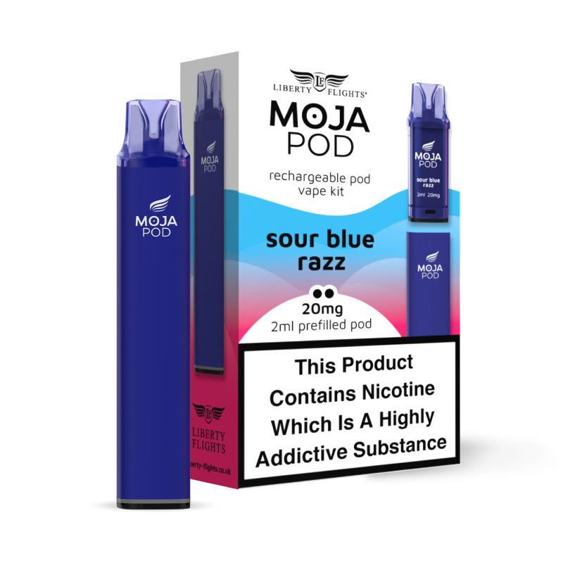 MOJA Pod Vape Kit - Sour Blue Razz — Liberty Flights